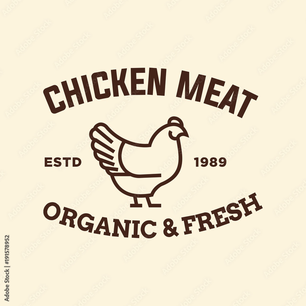 chicken - vector logo/icon illustration mascot Stock Vector | Adobe Stock