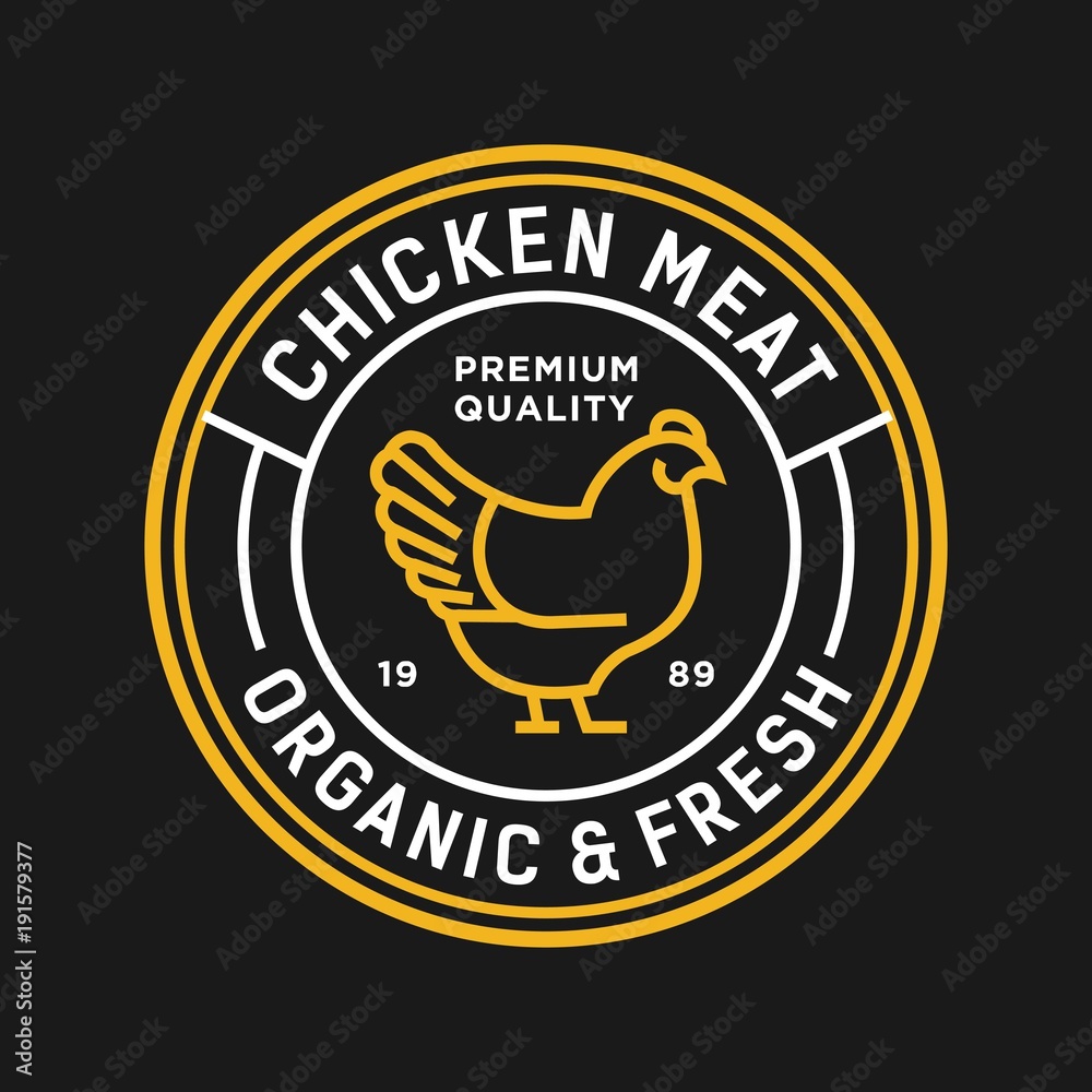 chicken - vector logo/icon illustration mascot Stock Vector | Adobe Stock