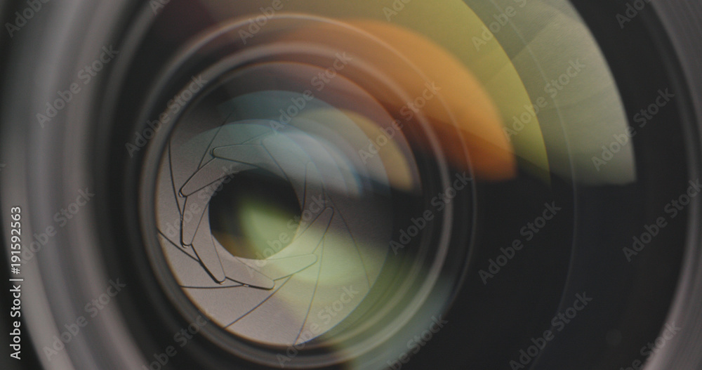 Camera lens zooming in and out Stock Photo | Adobe Stock