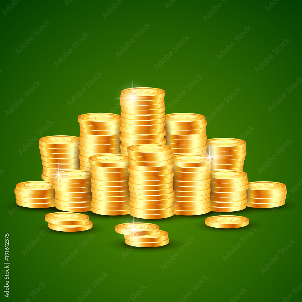 vector illustration of coin background Stock Vector | Adobe Stock