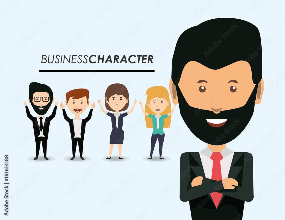 Business character design Stock Vector | Adobe Stock