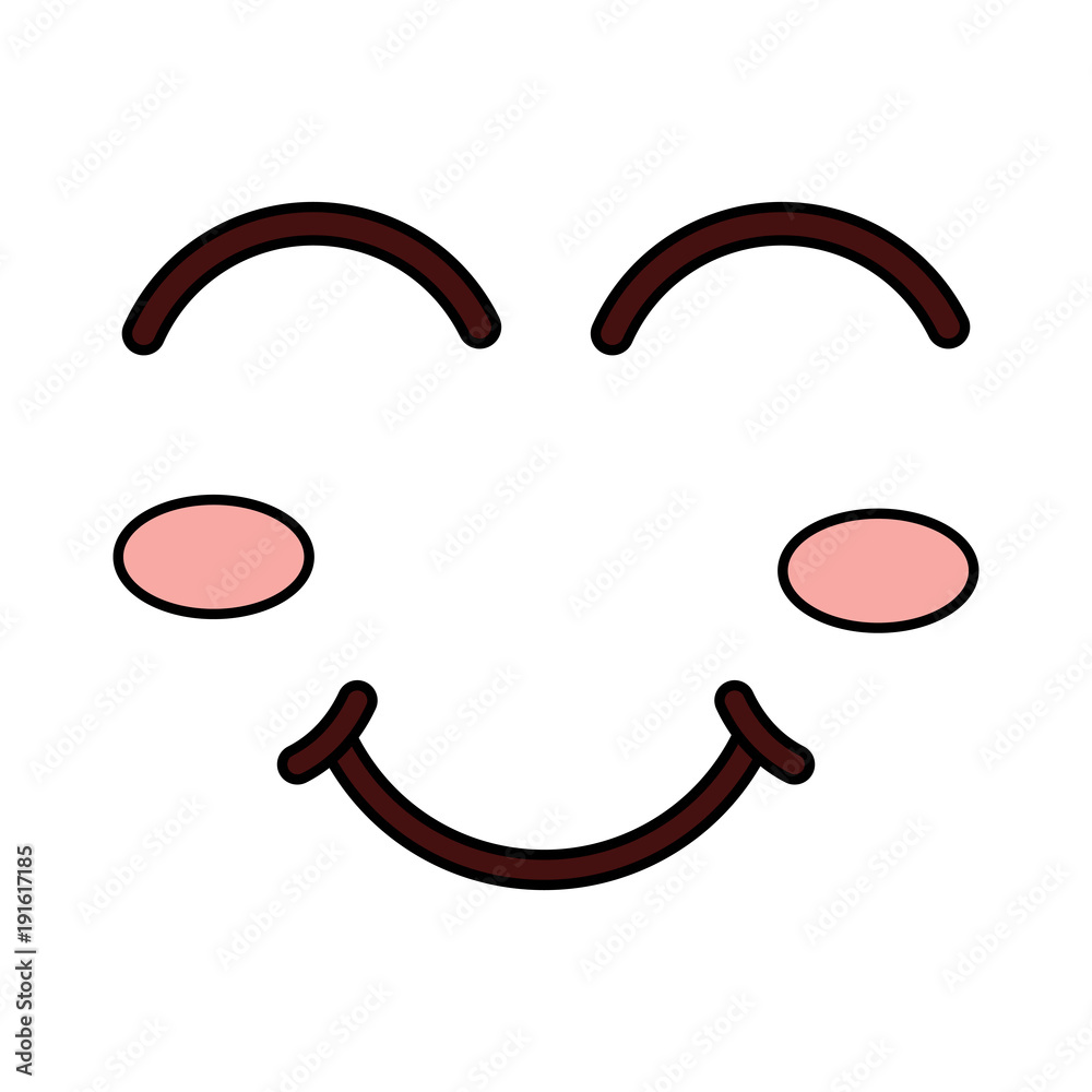 cartoon funny face winking eyes happy vector illustration Stock Vector ...