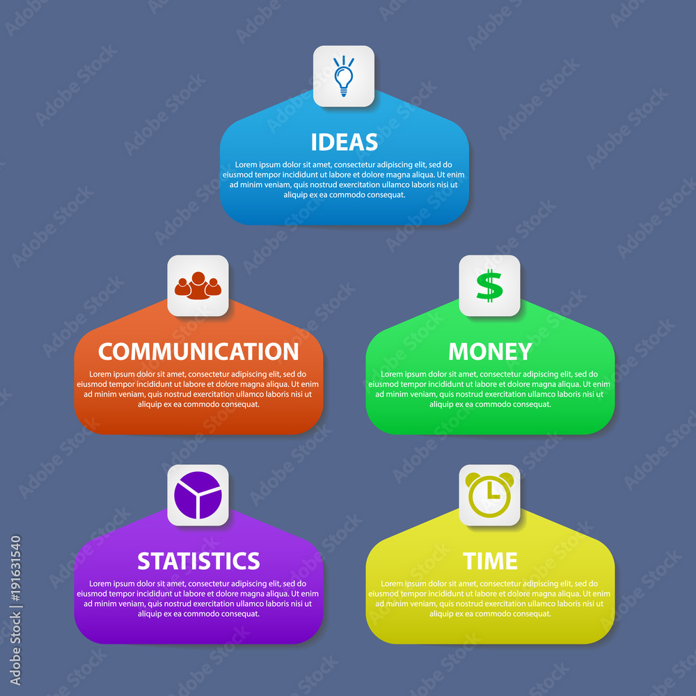 Vector illustration of business presentation. Infographic template for ...