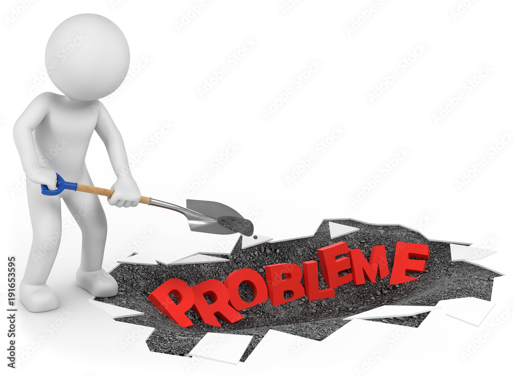 3d Männchen Probleme Stock-Illustration | Adobe Stock