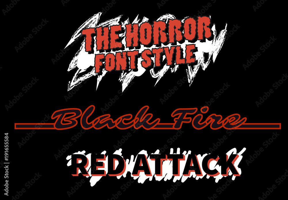 Red Retro Movie Font Style Stock Template | Adobe Stock