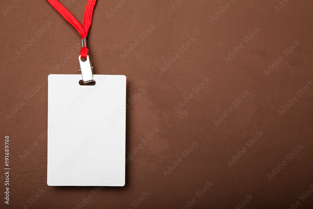 Blank Id Card Template Plastic Badge Empty Mock Up. Stock Photo | Adobe ...