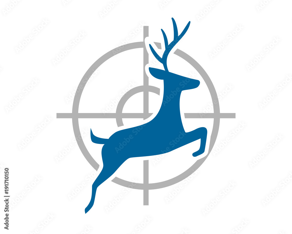 Deer Hunter Silhouette Vector