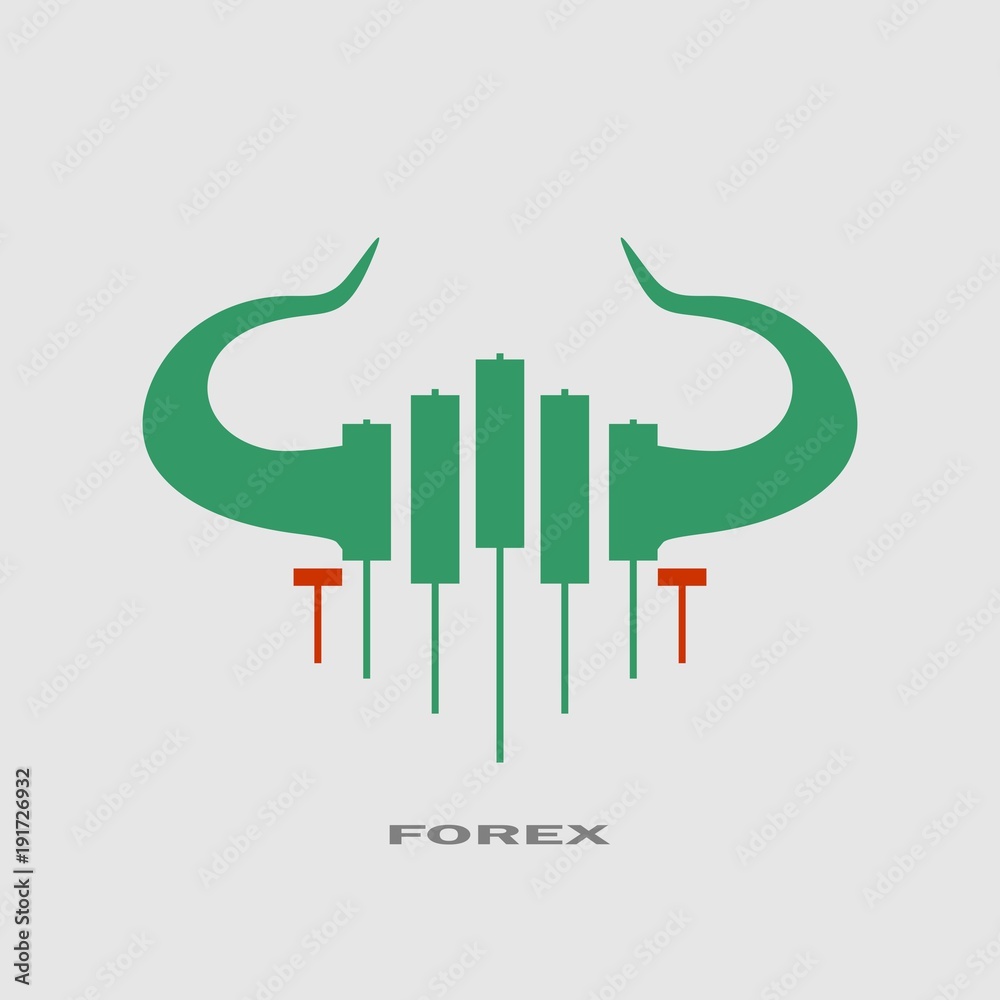 Logo candlestick trading chart analyzing in forex stock market ...
