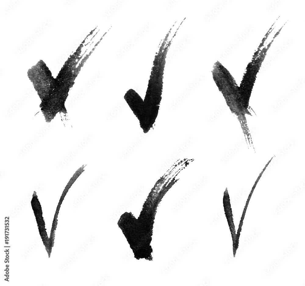 Set of Hand Drawn V signs. Vector illustration Stock Vector | Adobe Stock