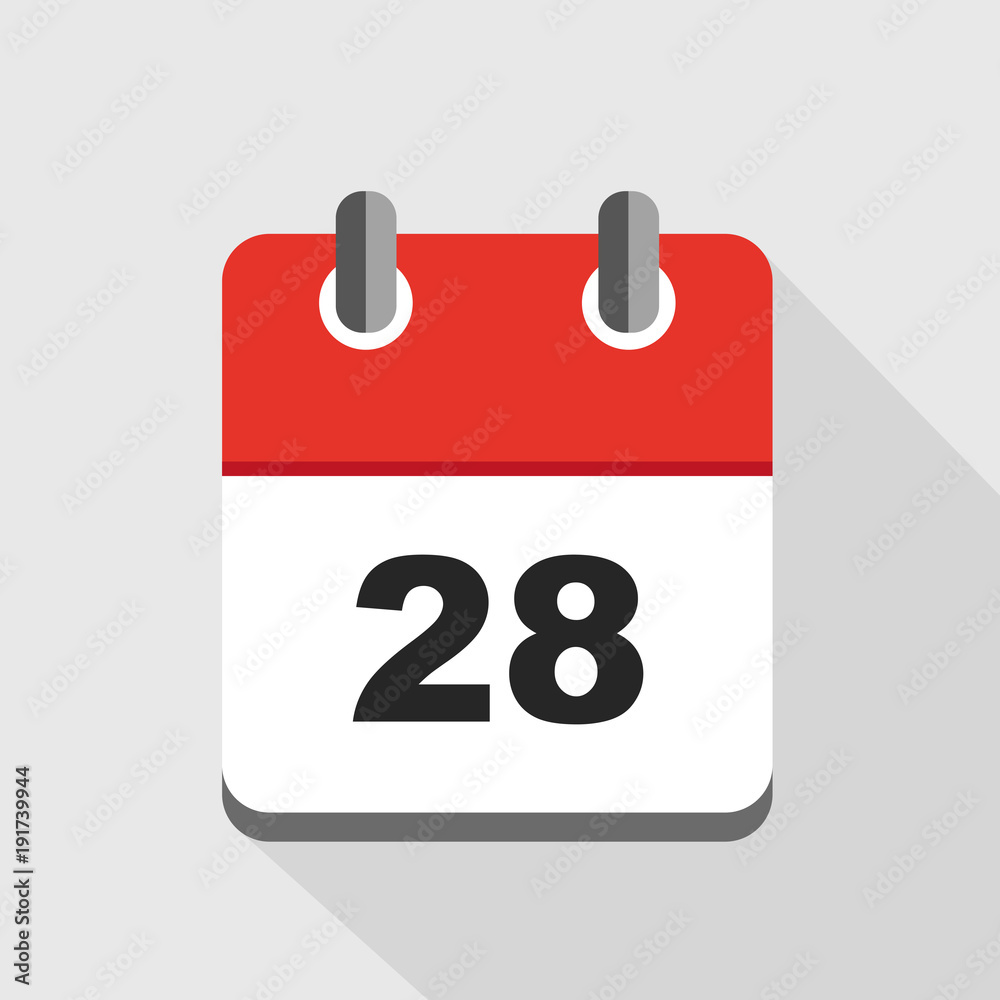 roter kalender 28 Stock Vector | Adobe Stock