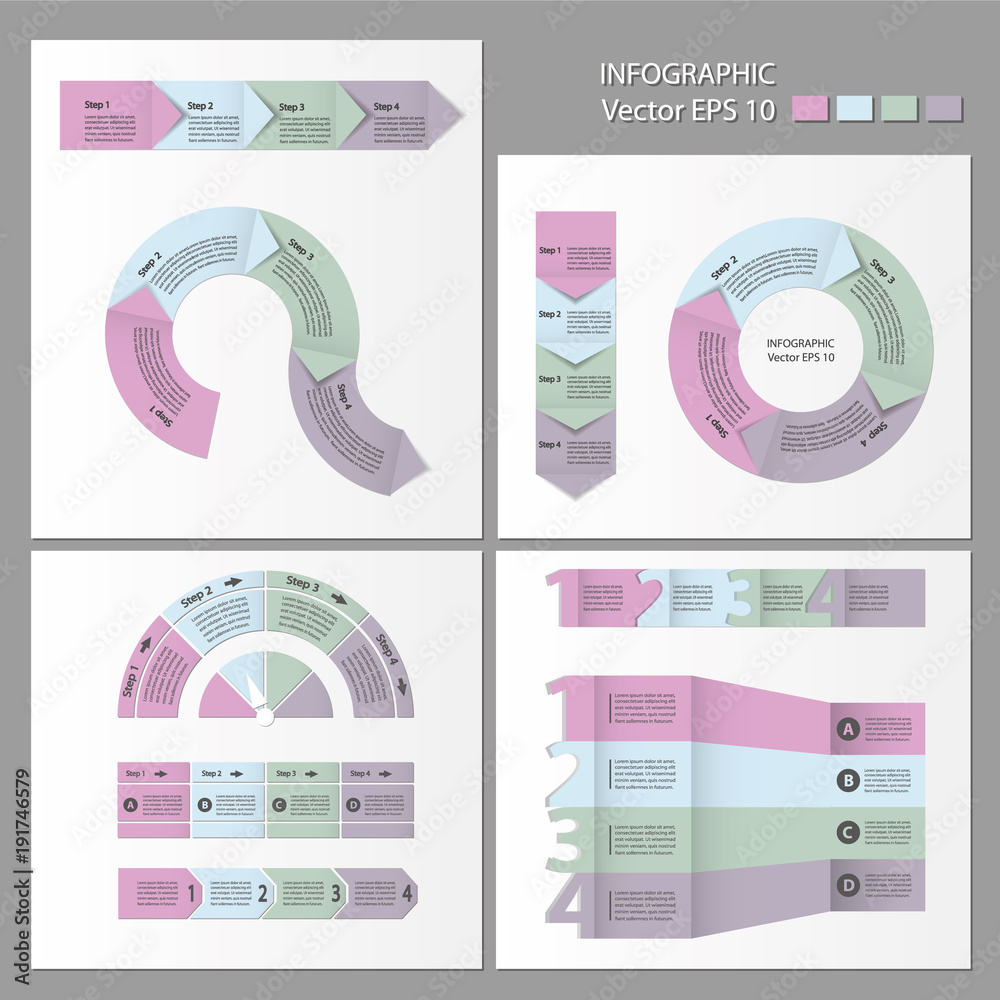 Infographics. Process chart module. Template for cycling diagram, graph ...