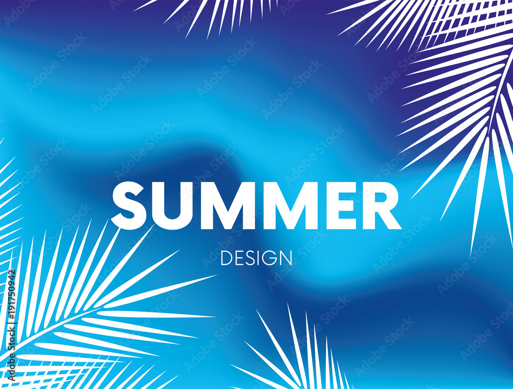 Fluid colorful shapes composition. Trendy liquid gradients. Summer, sea ...
