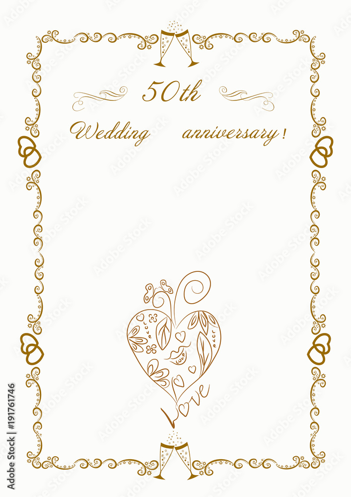 50th Wedding Anniversary Borders