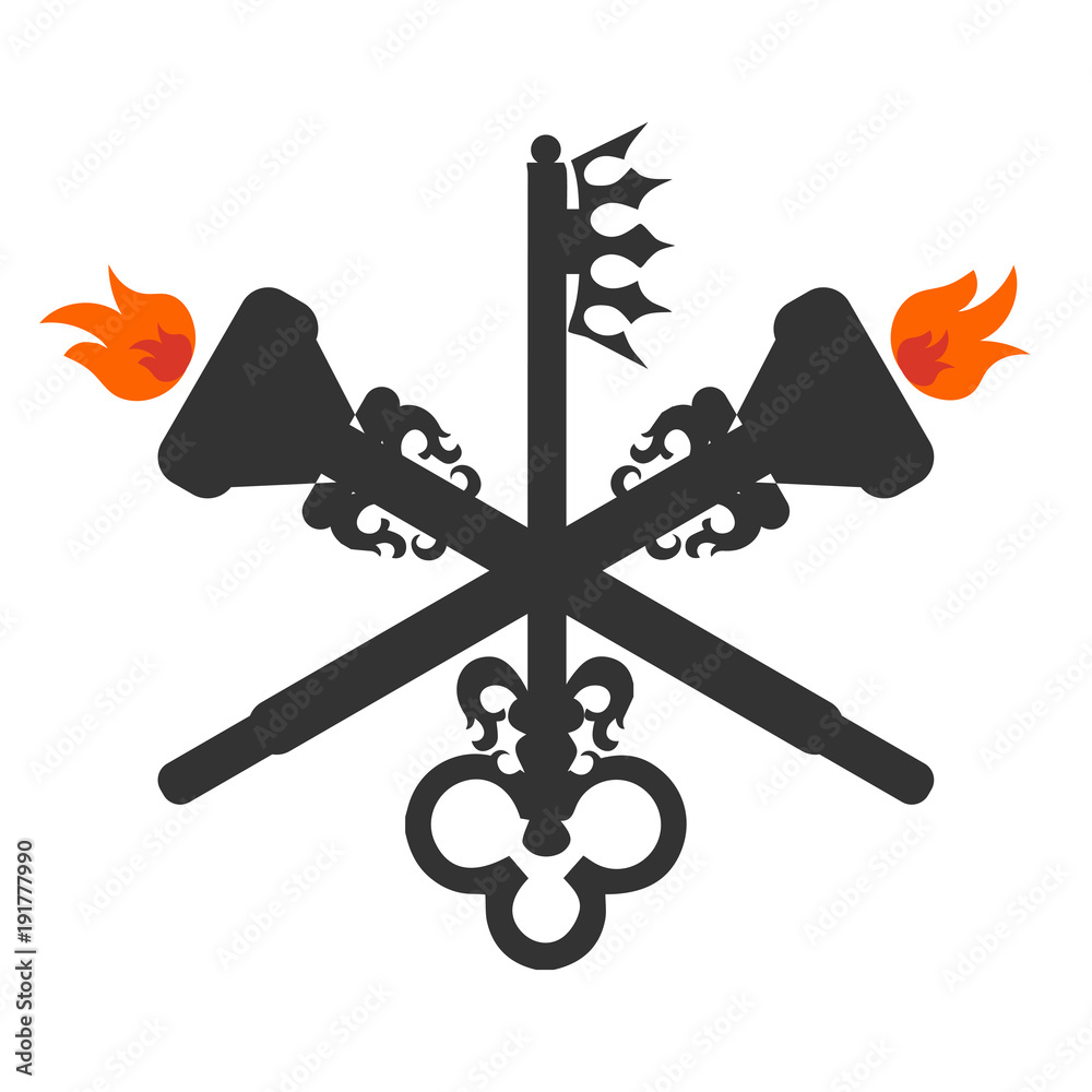 Goddess Hecate also known as triple goddess Crone vector symbol. Hecate ...