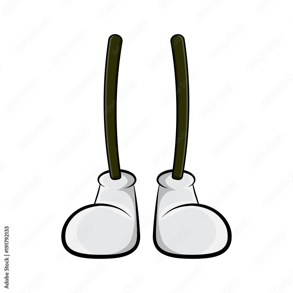 comic, cartoon legs isolated on white background Stock Vector | Adobe Stock