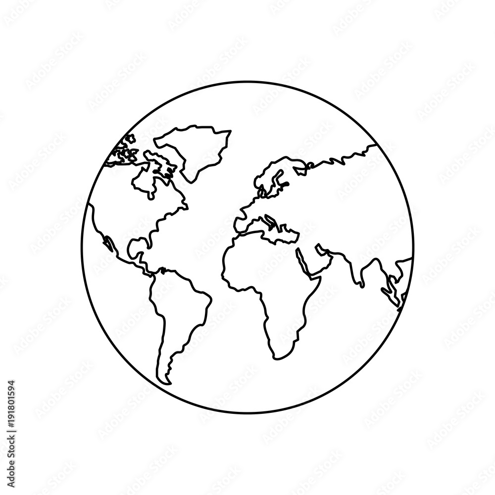 Globe Map Of The World Outline - Cyndia Concordia Globe Map Of The World Outline - Cyndia Concordia