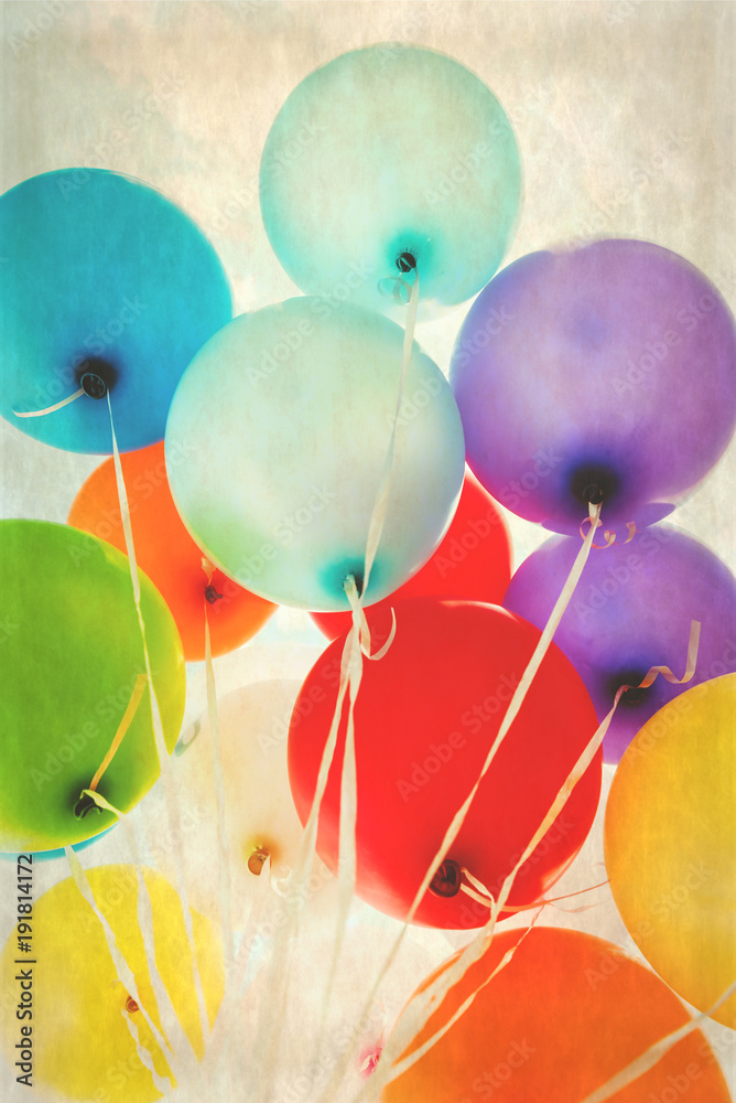 Vintage Balloons Background