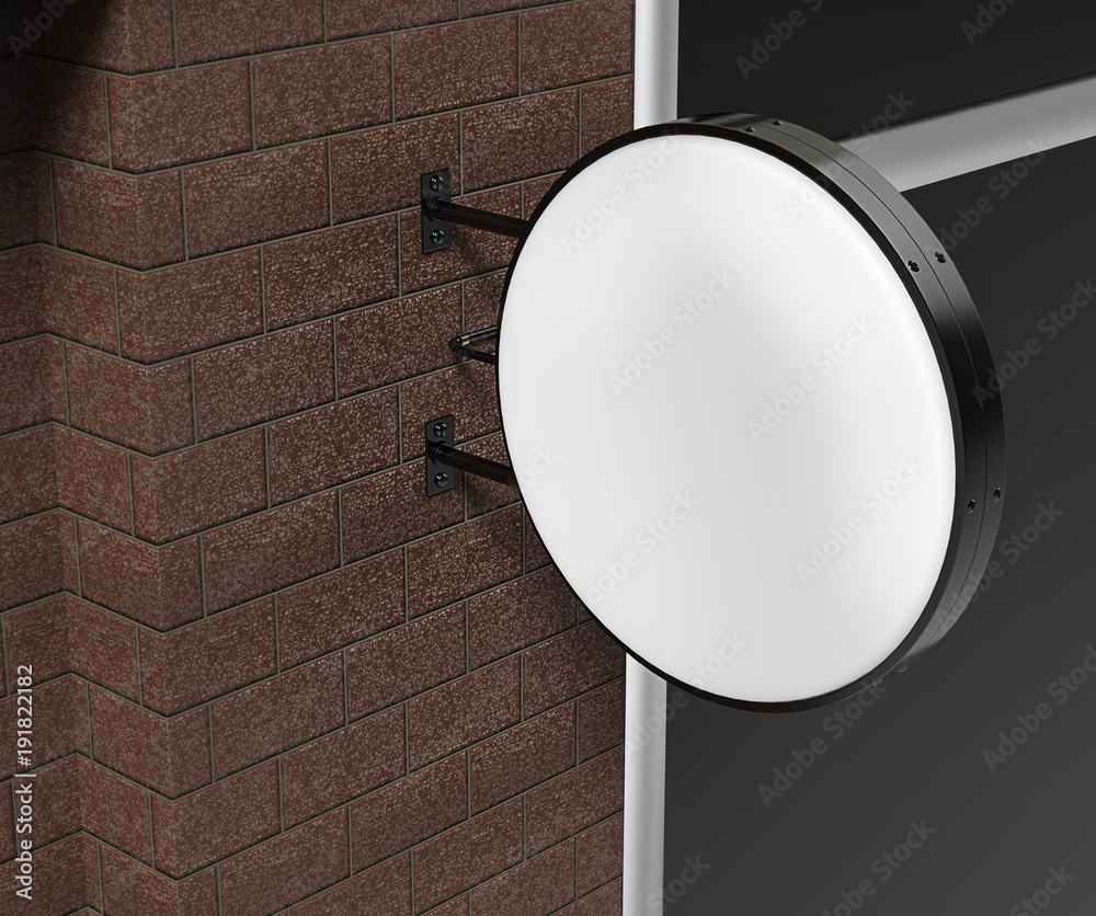 Double sided Back lit signage circular board, led glow advertising ...