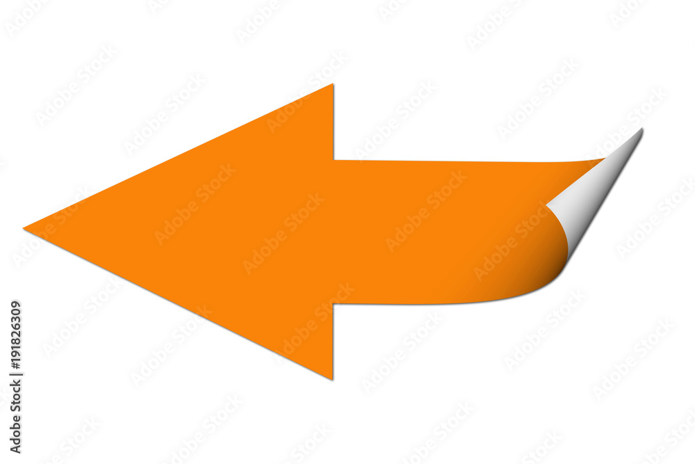 Pfeil, Aufkleber, Sticker, orange Stock Illustration | Adobe Stock