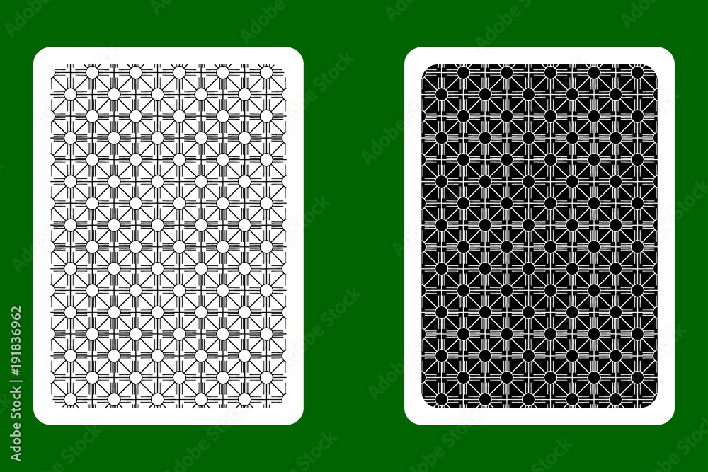 Playing Card Back Designs - abstract sun symbol pattern, Stock Vector ...