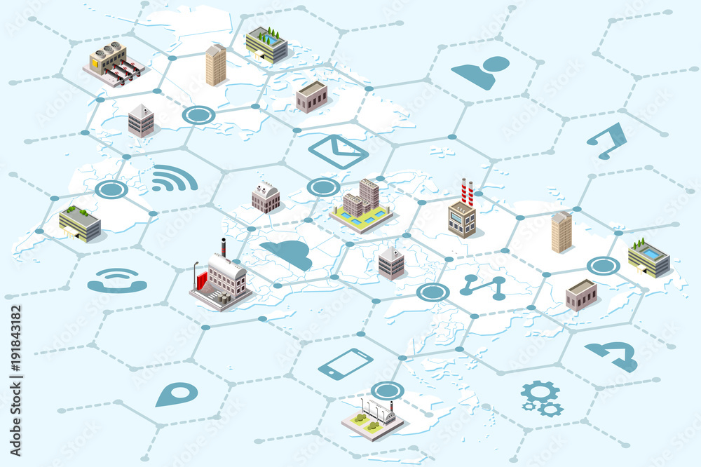 Global Business trade network and international logistics strategy ...