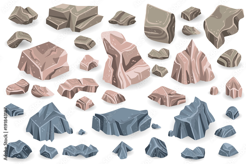 Stone rock vector rockstone of rocky mountain in Rockies mountainous ...