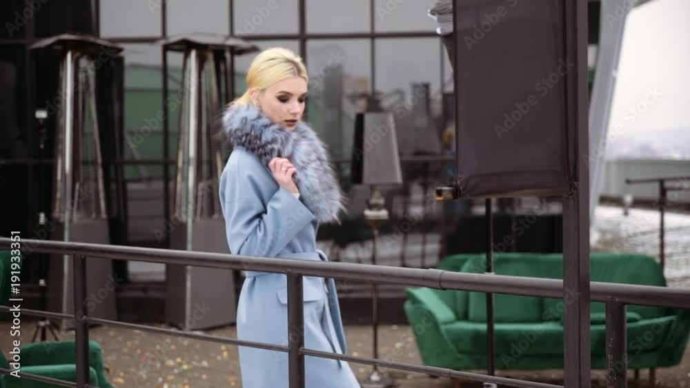 Photoshoot of the winter coat collection for the cover of the magazine ...