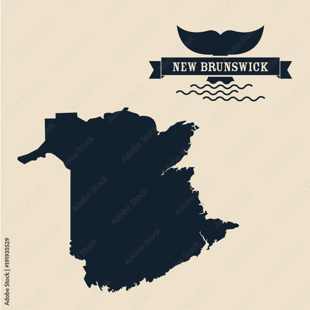 New Brunswick Map Stock Vector | Adobe Stock