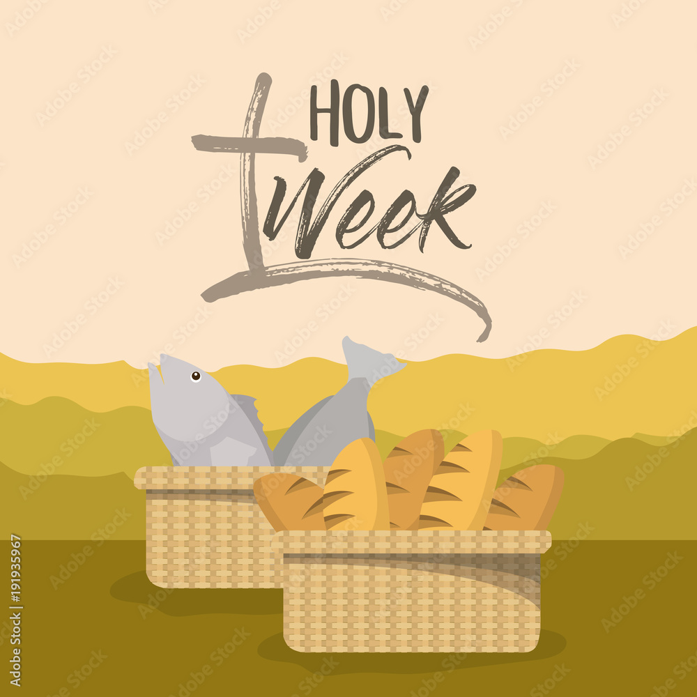 holy week biblical scene vector illustration design Stock Vector ...