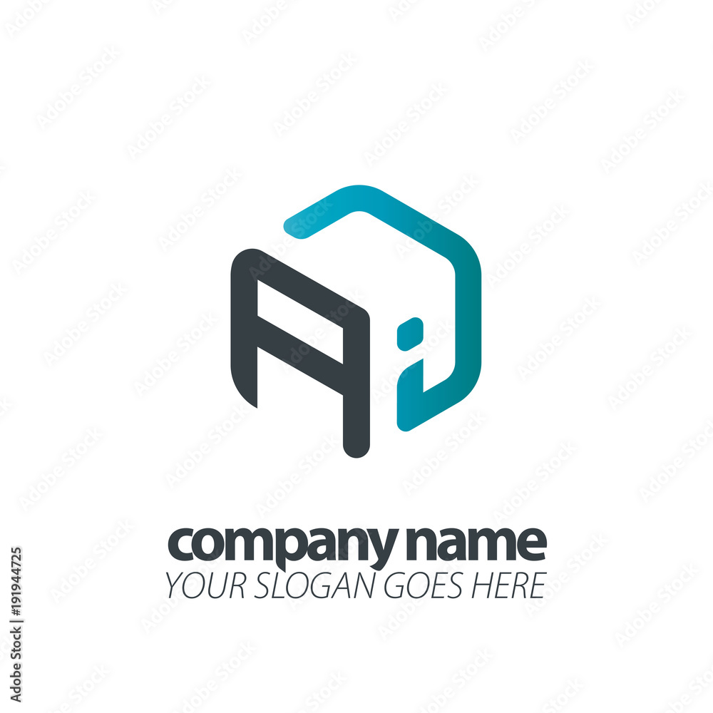 Initial Letter Hexagon Logo Stock Vector | Adobe Stock
