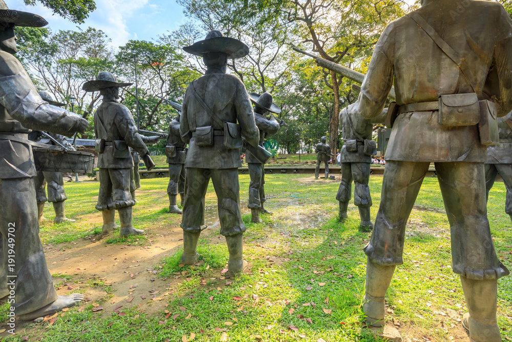 The Martyrdom of Dr. Jose Rizal large metal statues in Rizal Park ...