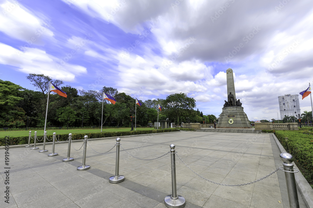 Monument in memory of Jose Rizal(National hero) at Rizal park in Metro ...