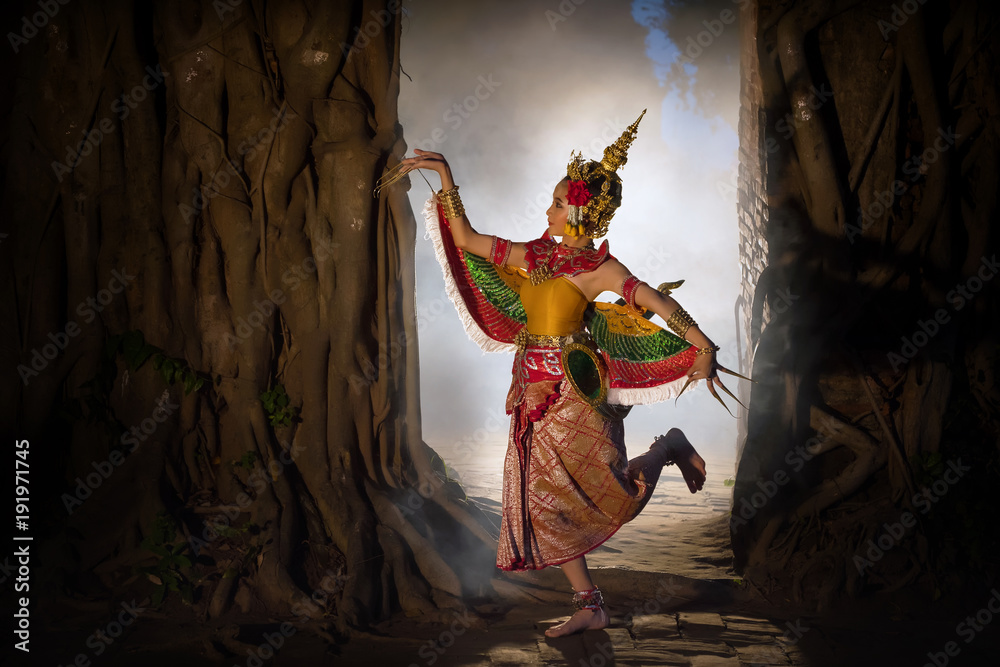 Beautiful girl wearing a dress for the Manohra Dance show. Manohra ...