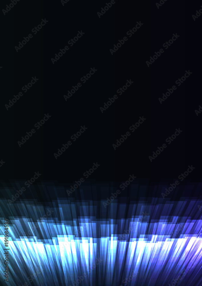 glow stripe overlap in dark background, blue wall bar layer backdrop ...