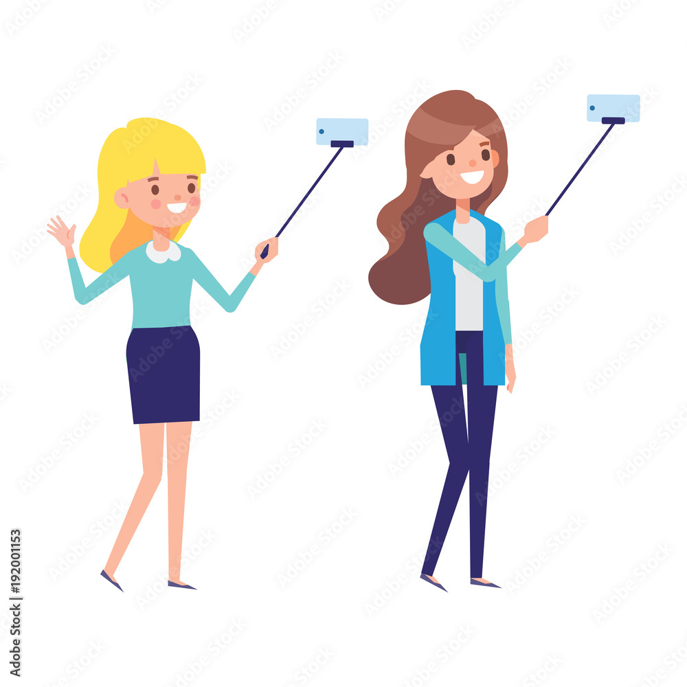 Front, side, back, 3/4 view animated character. Young girl character ...