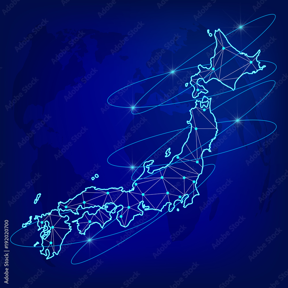 Global logistics network concept. Communications network map of the ...