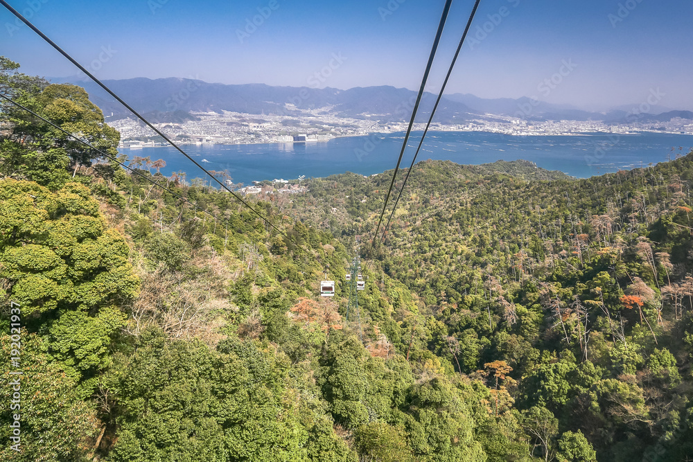 Miyajima Ropeway, the gondola in Mt Misen, Japan. Stock Photo | Adobe Stock