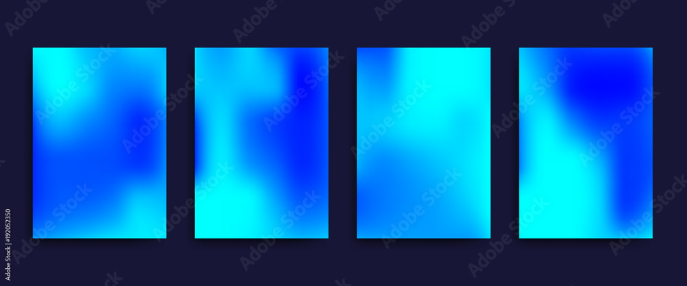 Cover templates with blue holographic foil effect Stock Vector | Adobe ...