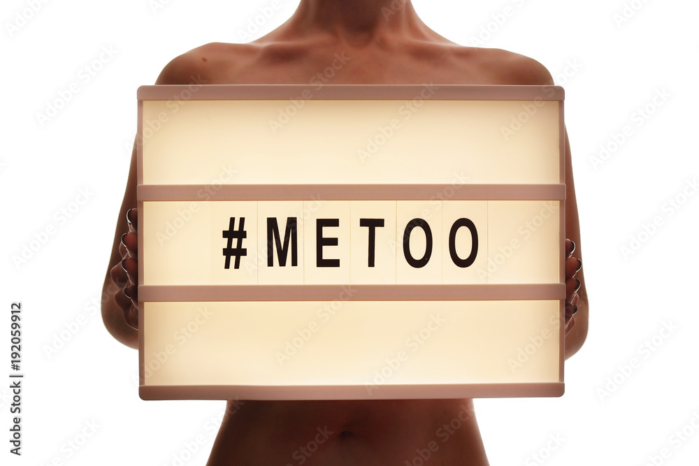 '#METOO' text in woman's hands. Female empowering movement concept ...