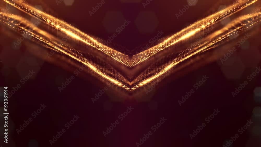 3d rendering background with particles with depth of field. Loop ...