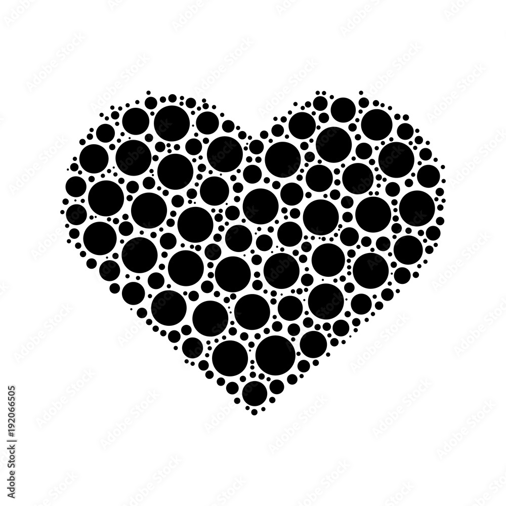 Dotted heart. Symbol of love. Vector illustration Stock Vector | Adobe ...