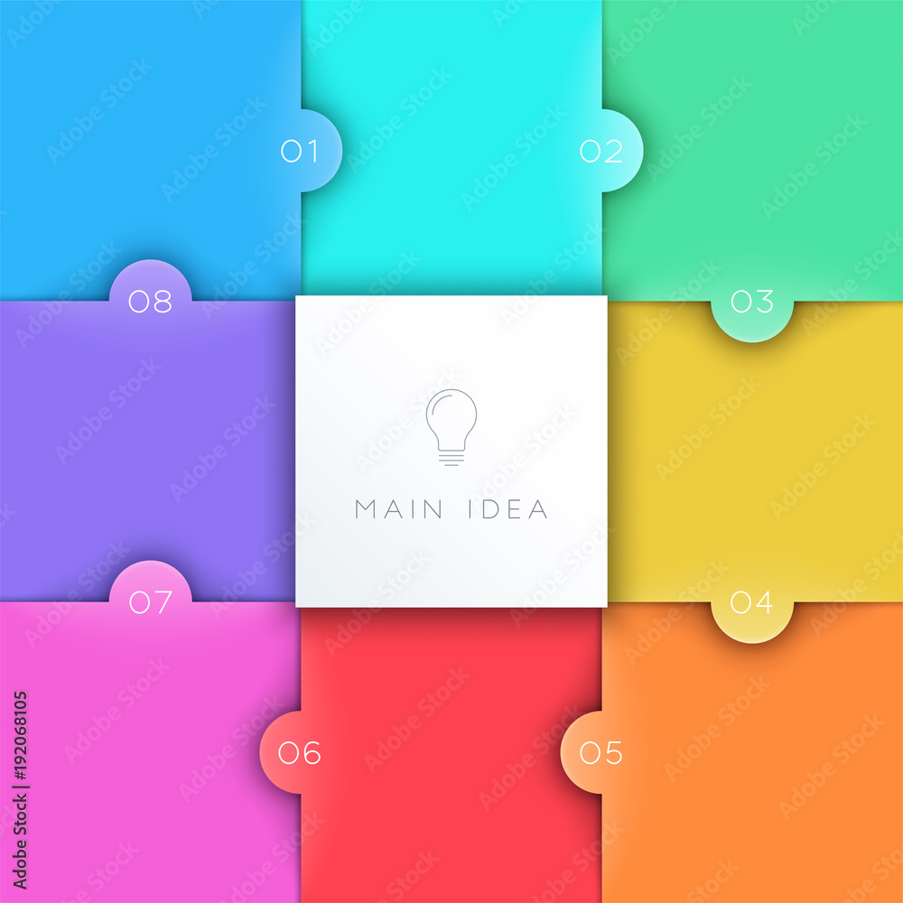 Square Steps 3d Background With Numbers 1 to 8 Vector Stock Vector ...