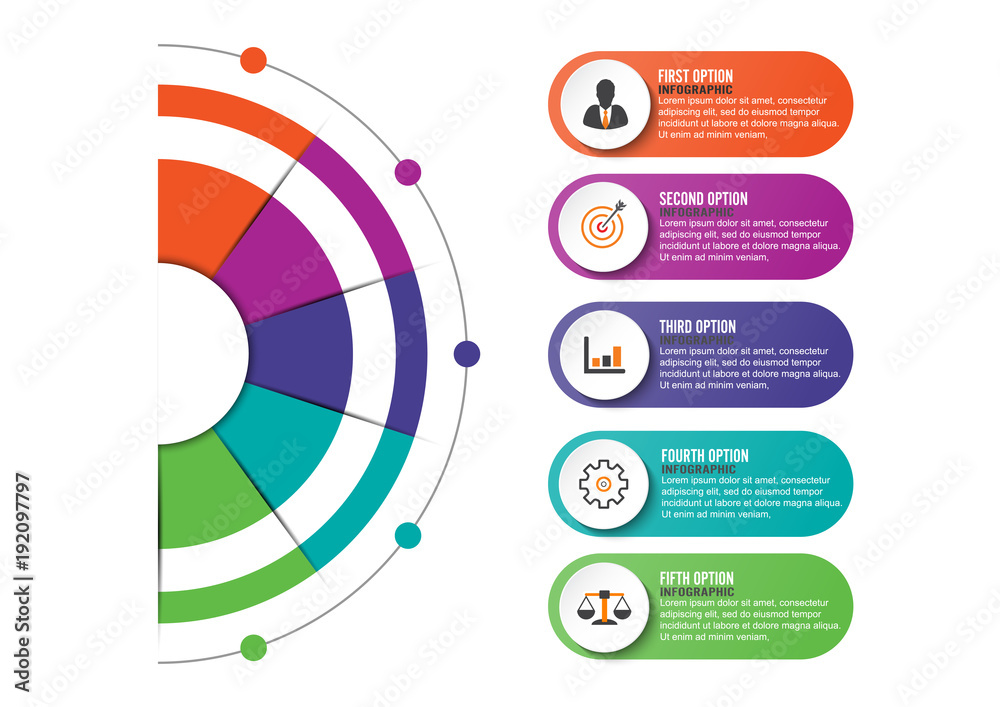 infographics design vector and marketing icons can be used for workflow ...