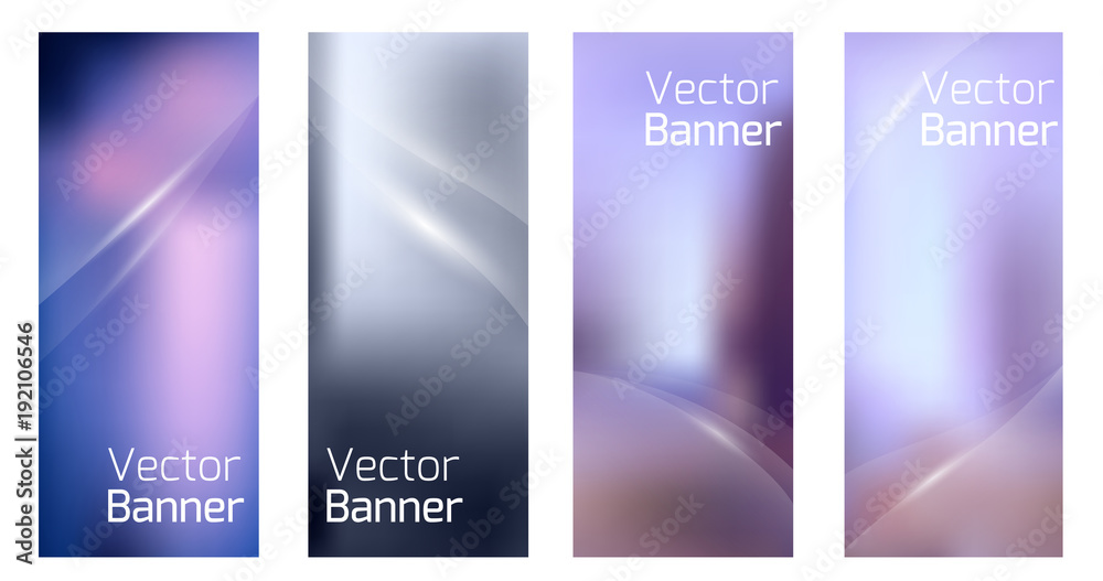 Set of vertical banners with gradient background. Vectors elements for ...