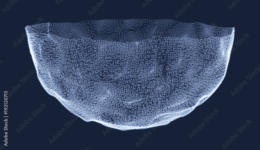 The Half-sphere Consisting of Points. Abstract Grid. Semi-sphere ...
