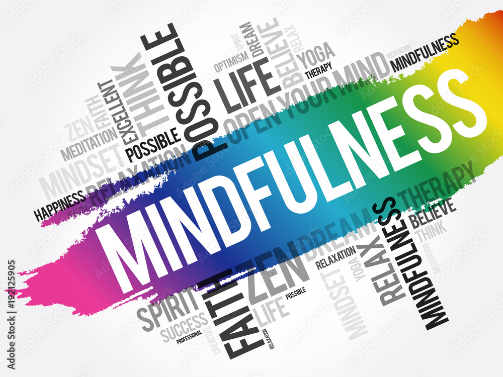 Mindfulness word cloud collage, concept background Stock Vector | Adobe ...