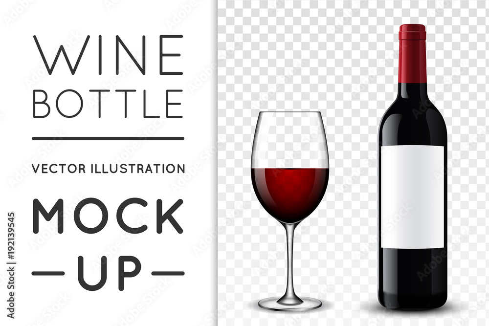 Wine bottle vector illustration. Stock Vector | Adobe Stock