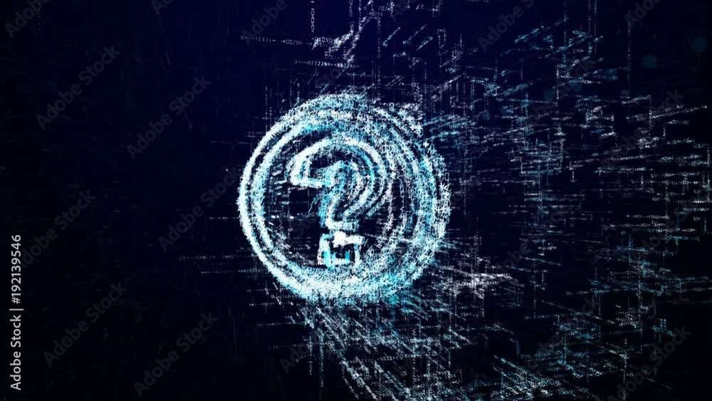 Question mark icon consisting of interactive digit and symbol. Question ...