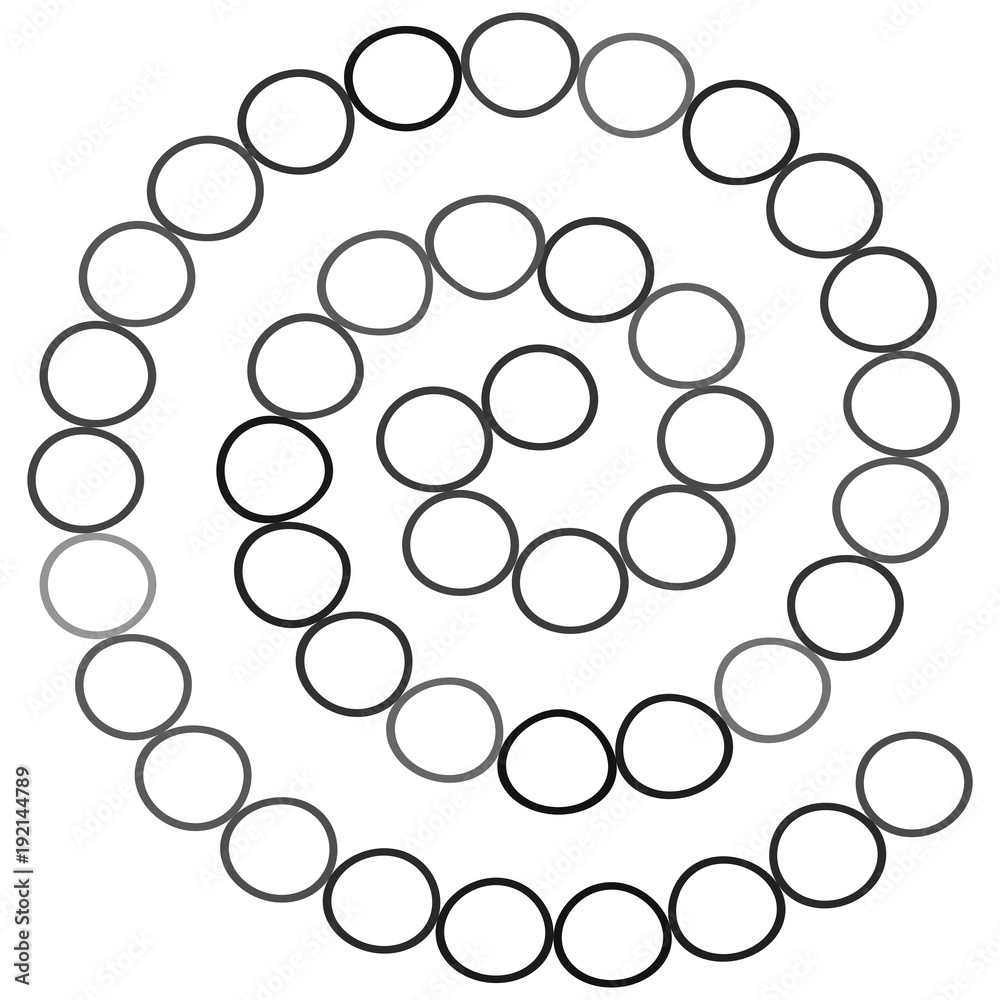 Abstract futuristic spiral maze, pattern template for children's games ...