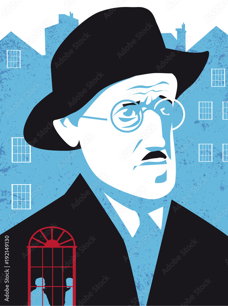 James Joyce vector illustration Stock Vector | Adobe Stock